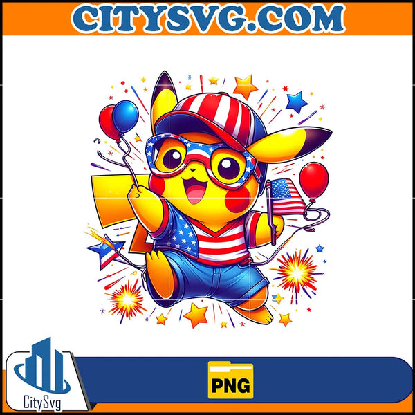 Pokemon 4Th Of July Png, Funny Cartoon Fourth Of July Png, Cartoon Ind ...