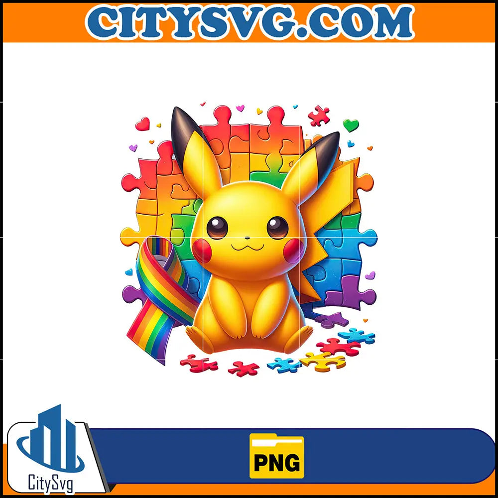 Pokemon Autism Cartoon Png, Autism Awareness Png, Awareness Png, Be Ki ...