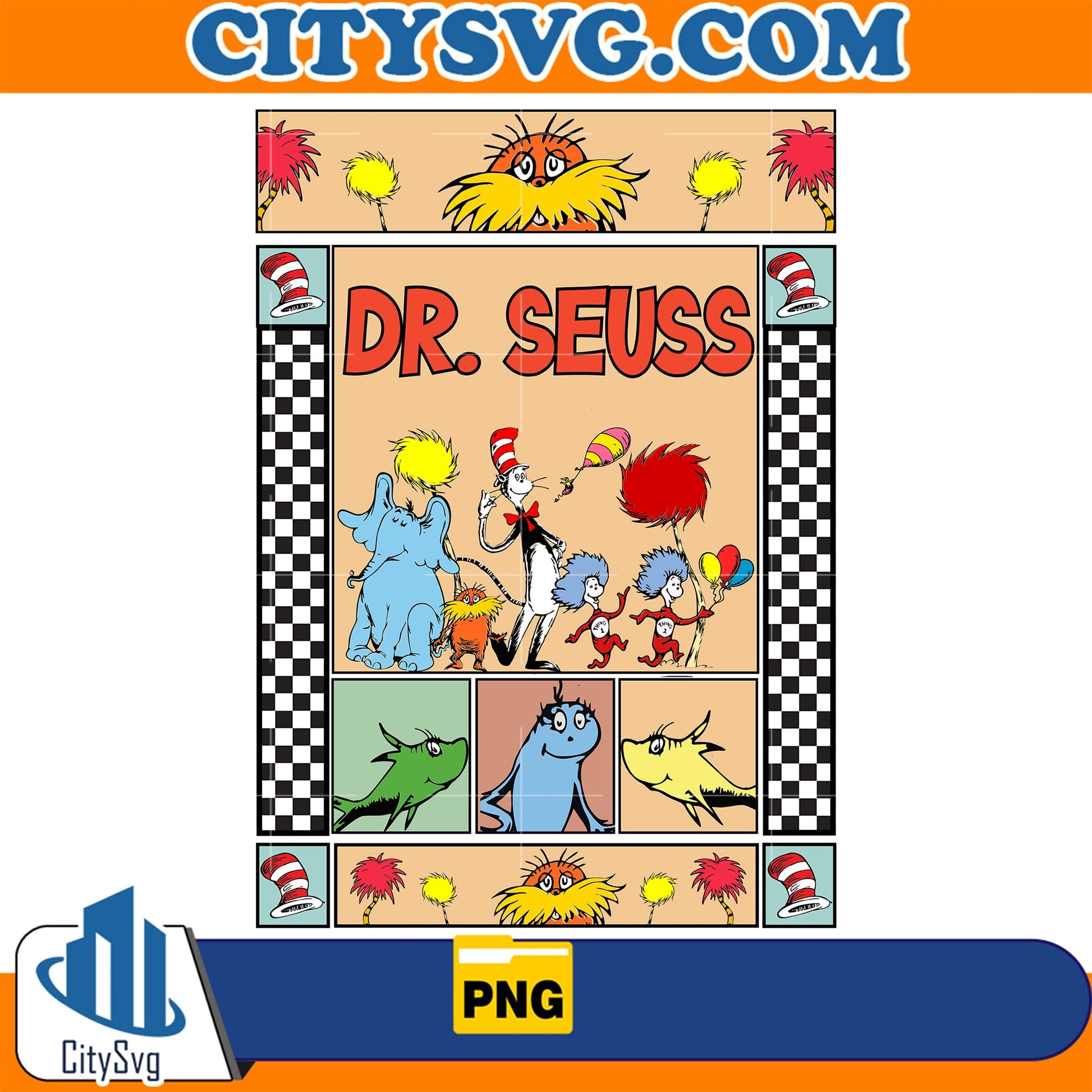 Dr.Seuss Png Poster – CITYSVG