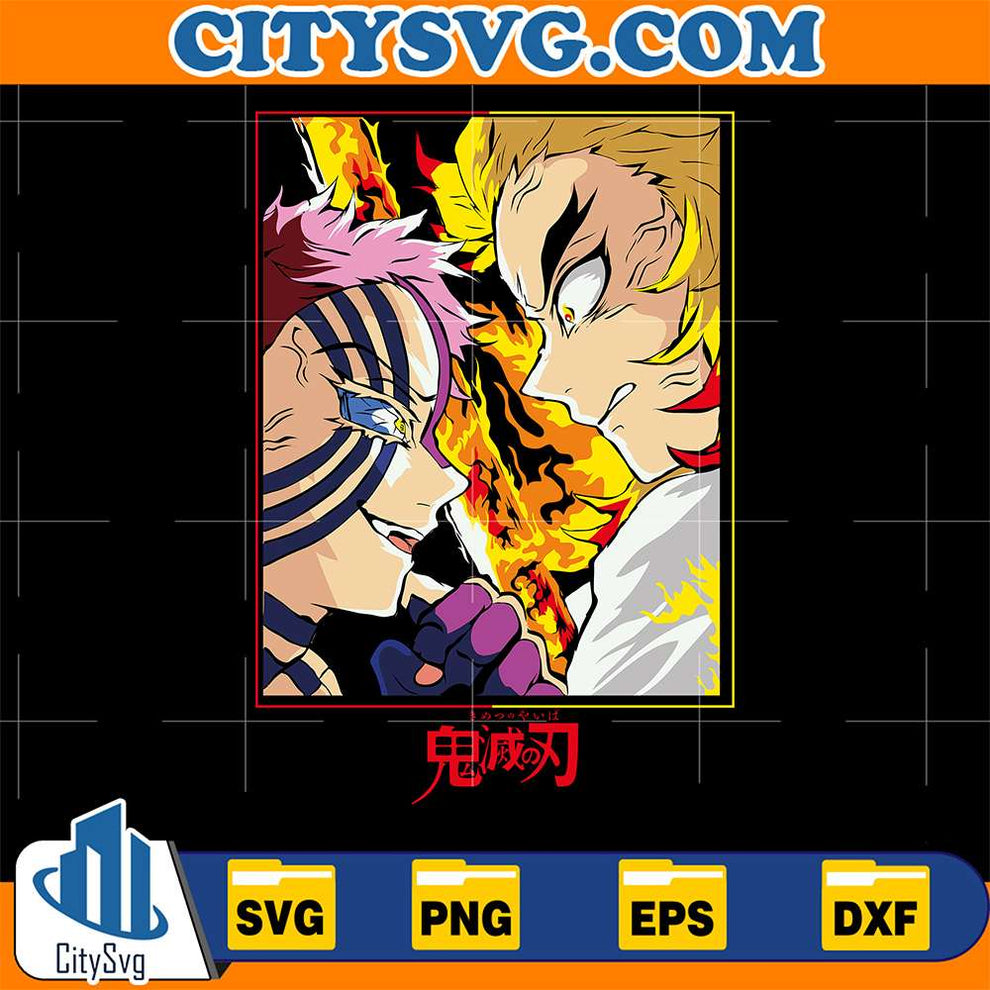 Rengoku And Akaza Demon Slayer Svg – CITYSVG