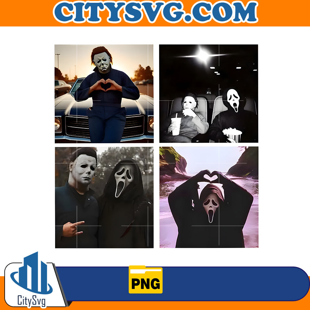 Retro 90s Scream Halloween Heart Hands Album Png – CITYSVG