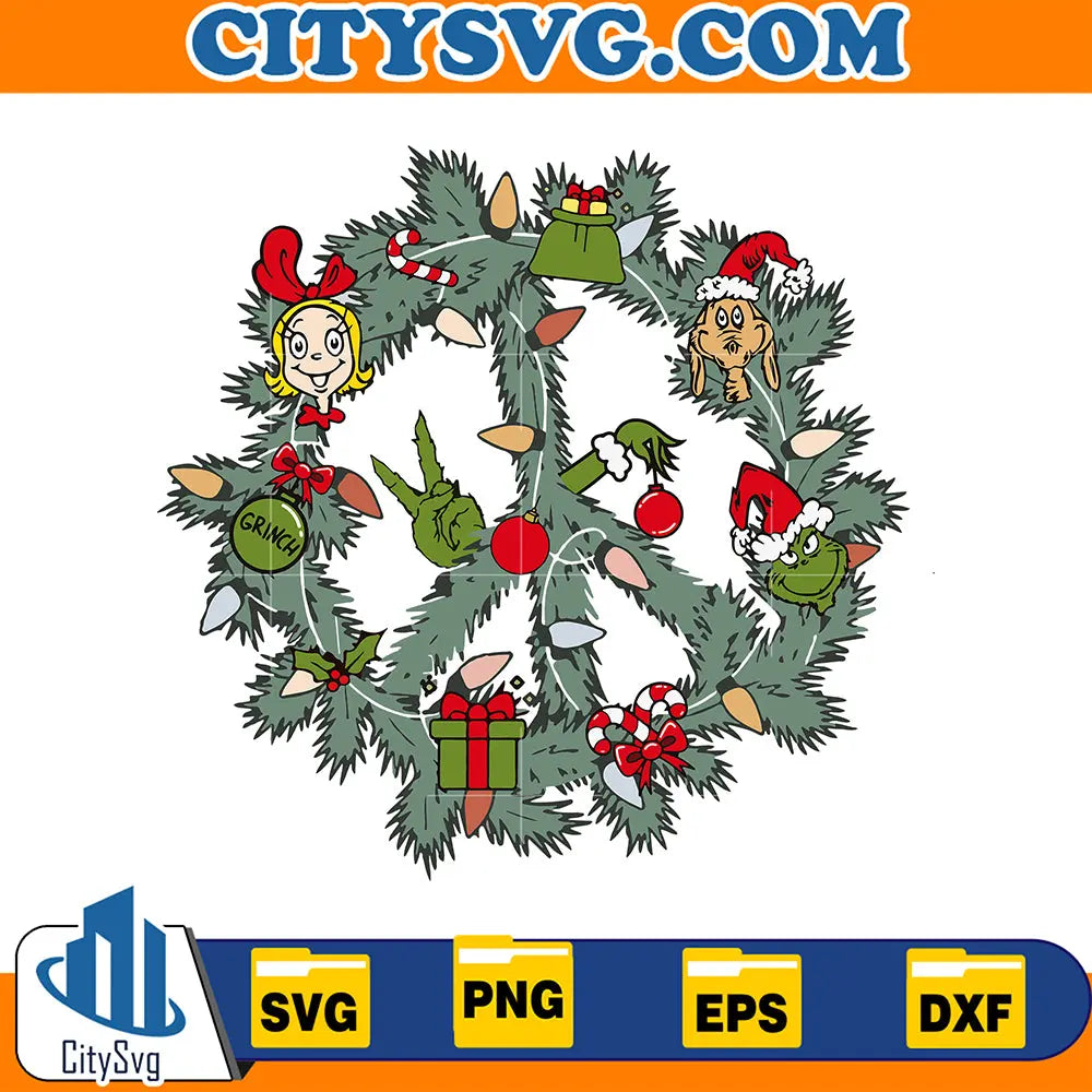 Retro Grinch Friends Christmas Svg – CITYSVG