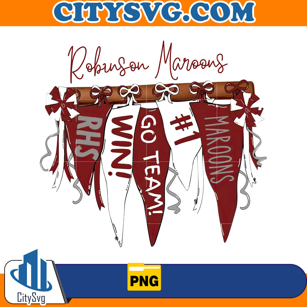 Robinson Maroons Pennant Banner Flag Png – CITYSVG
