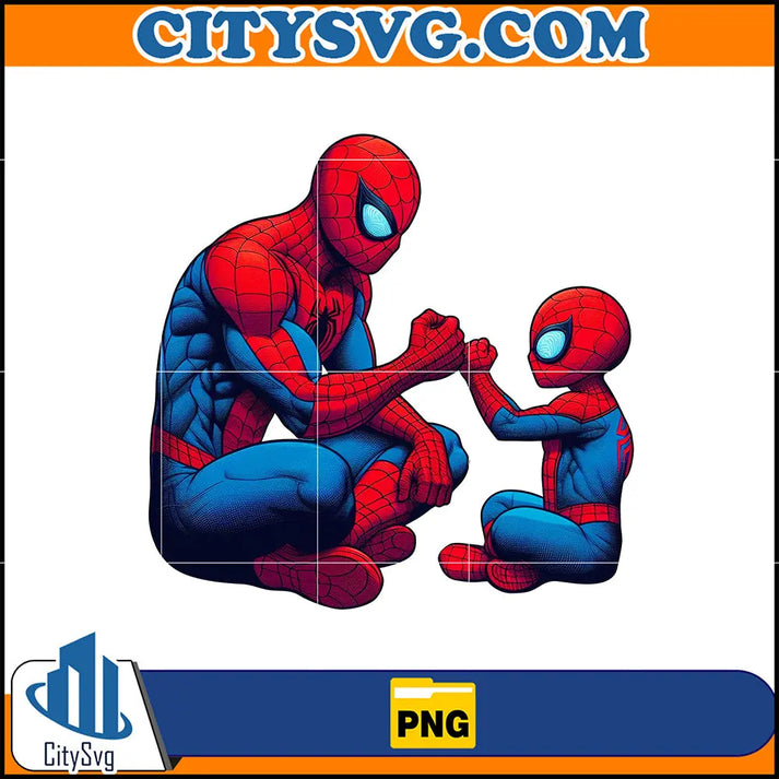 Spider Man Dad And Son Png, Super Hero Dad And Son Png, Father's Day 2 ...