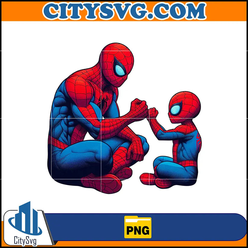 Spider Man Dad And Son Png, Super Hero Dad And Son Png, Father's Day 2 ...