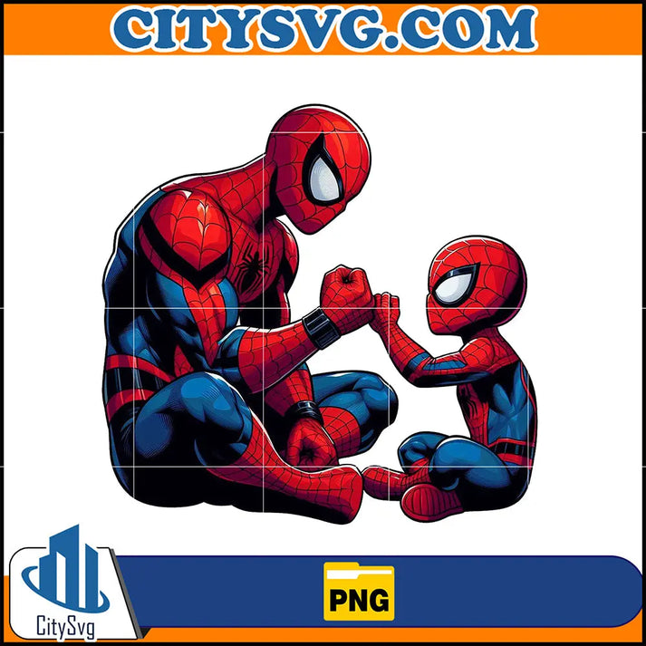 Spider Man Dad And Son Png, Super Hero Dad And Son Png, Father's Day 2 ...