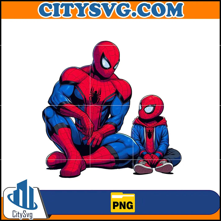 Spider Man Dad And Son Png, Super Hero Dad And Son Png, Father's Day 2 ...