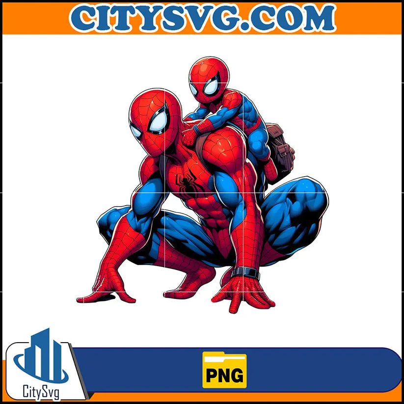 Spider Man Dad And Son Png, Super Hero Dad And Son Png, Father's Day 2 ...