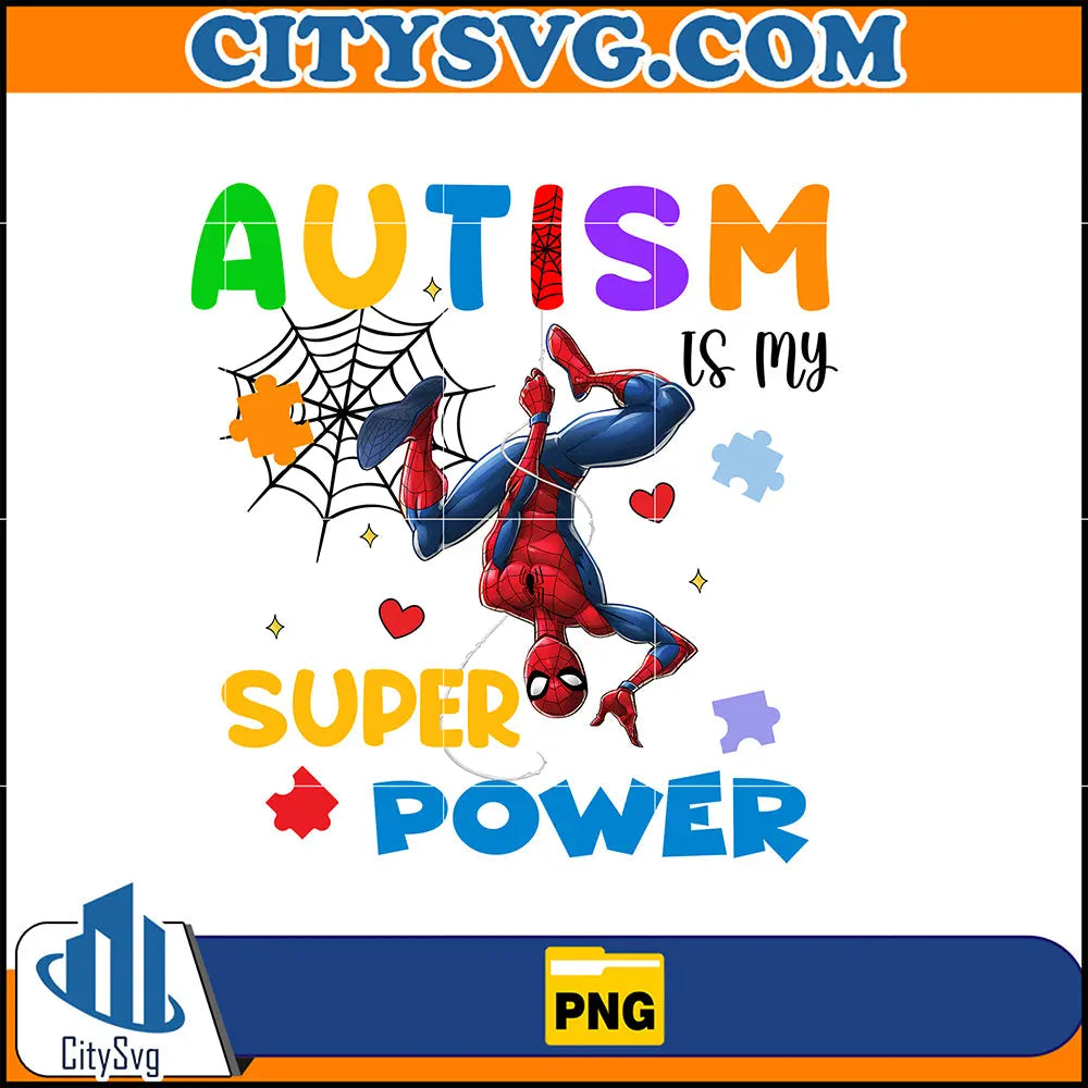 Spider Man Super Power Png, Cartoon Autism Png, Autism Awareness, Auti ...