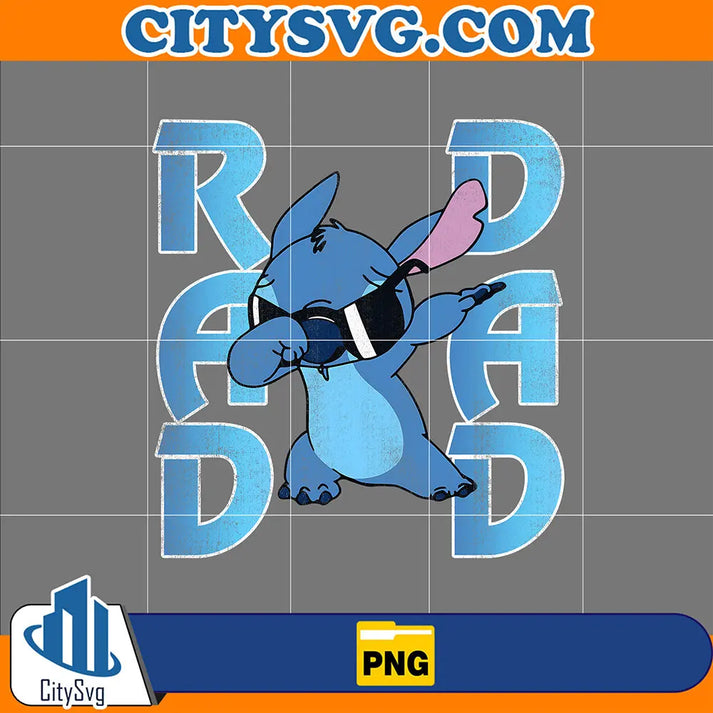 Stitch Rad Dad Png, Cartoon Rad Dad Png, Father's Day Png, Mouse and H ...
