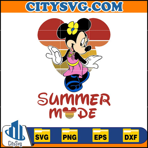 Summer Minnie Svg, Summer Mickey, Mickey and Minnie Beach Time, Layere ...