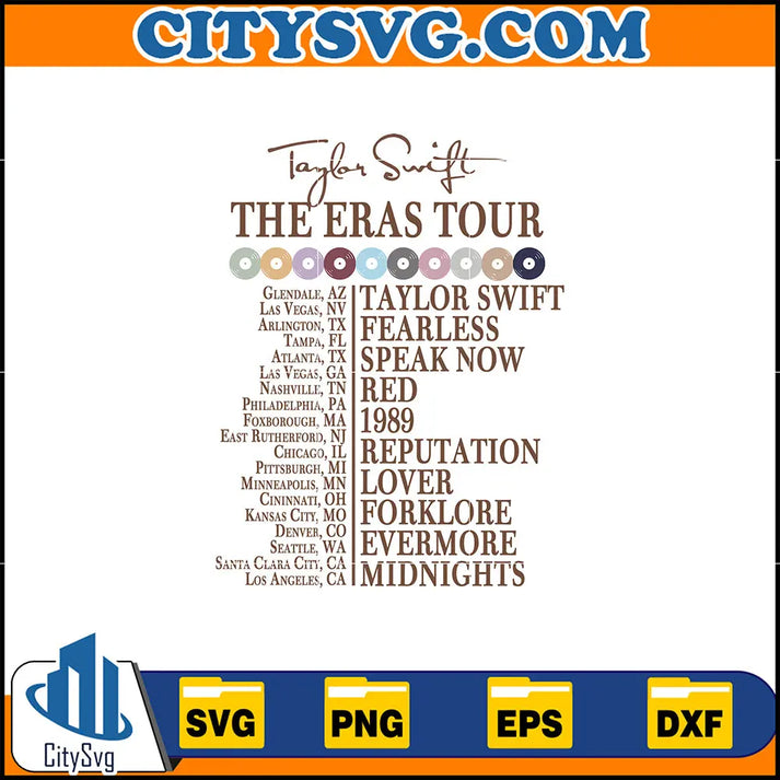 Taylor Swift The Eras Tour Album Svg, Swiftie Svg, Taylor The Eras Tou ...