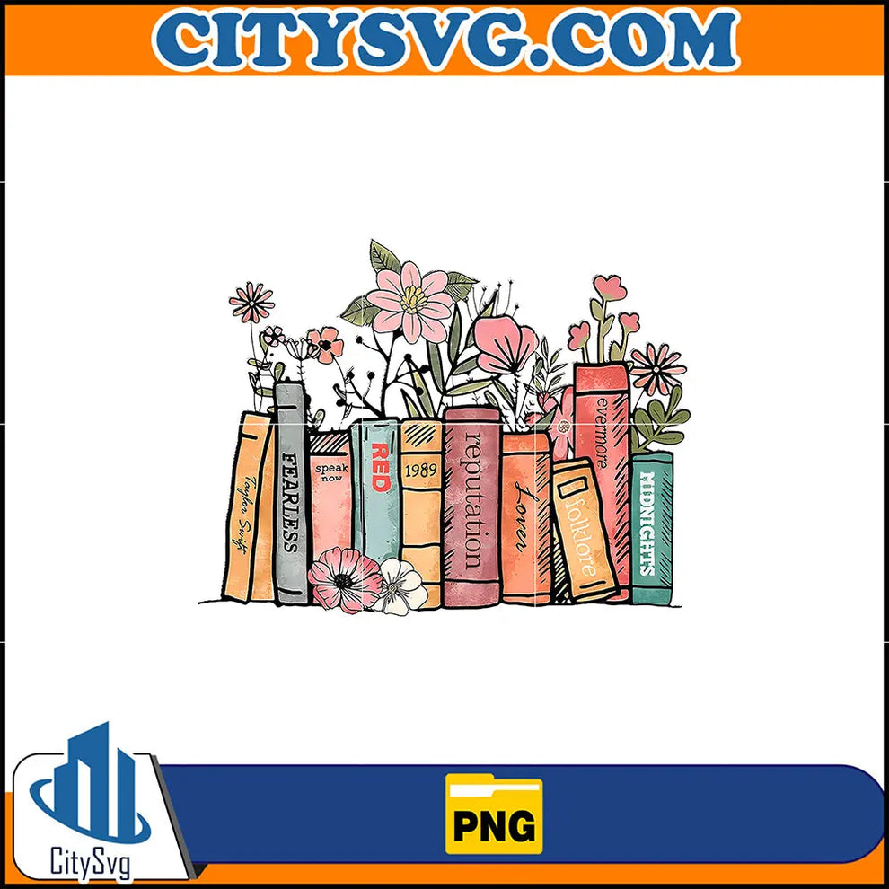 Taylor Swiftie Books Png, Taylor Swiftie Merch Png, Swiftie Eras Tour ...