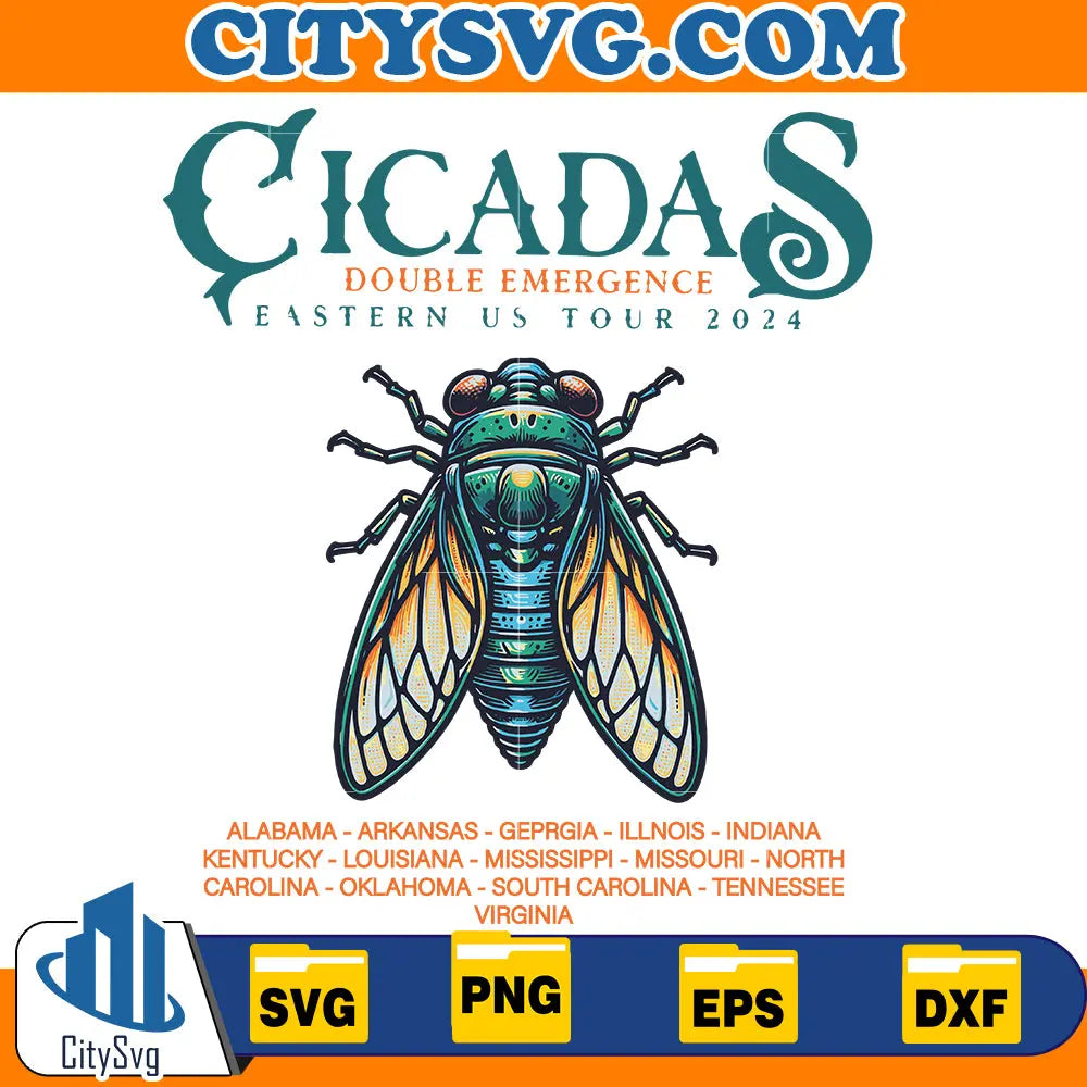 The Cicadas Reunion Tour Svg, Cicadas Invasion Summer Scream 2024 Svg ...