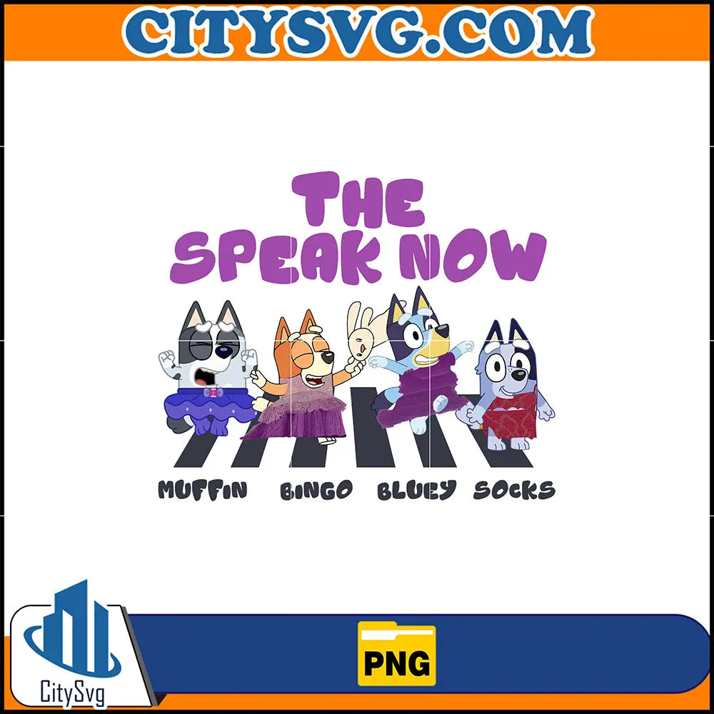 The Speak Now Bluey Png, Bluey Family Matching Png, Instant Download ...