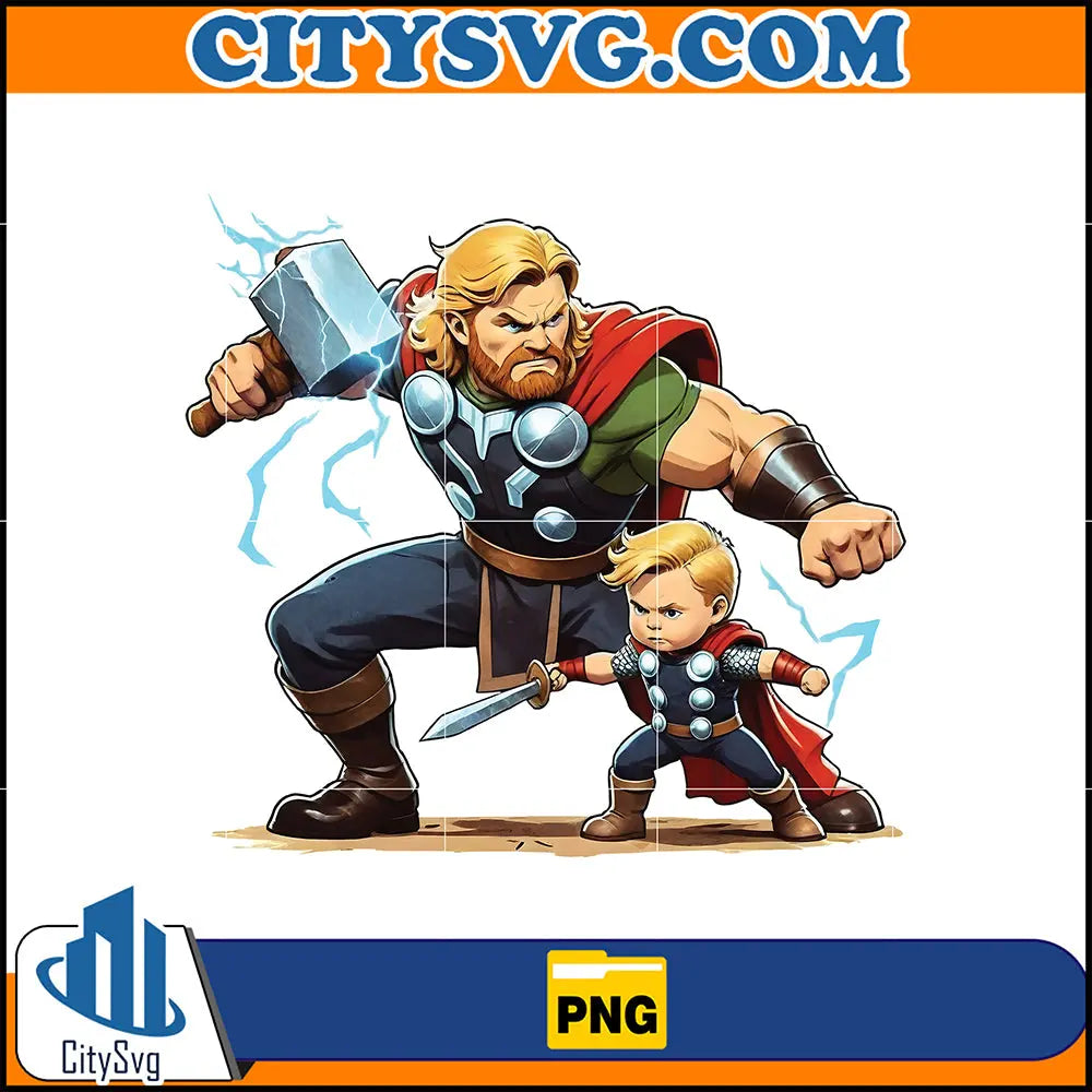 Thor Dad Png, Superhero Dad Png, Family Vacation Png, Dad And Son Png ...