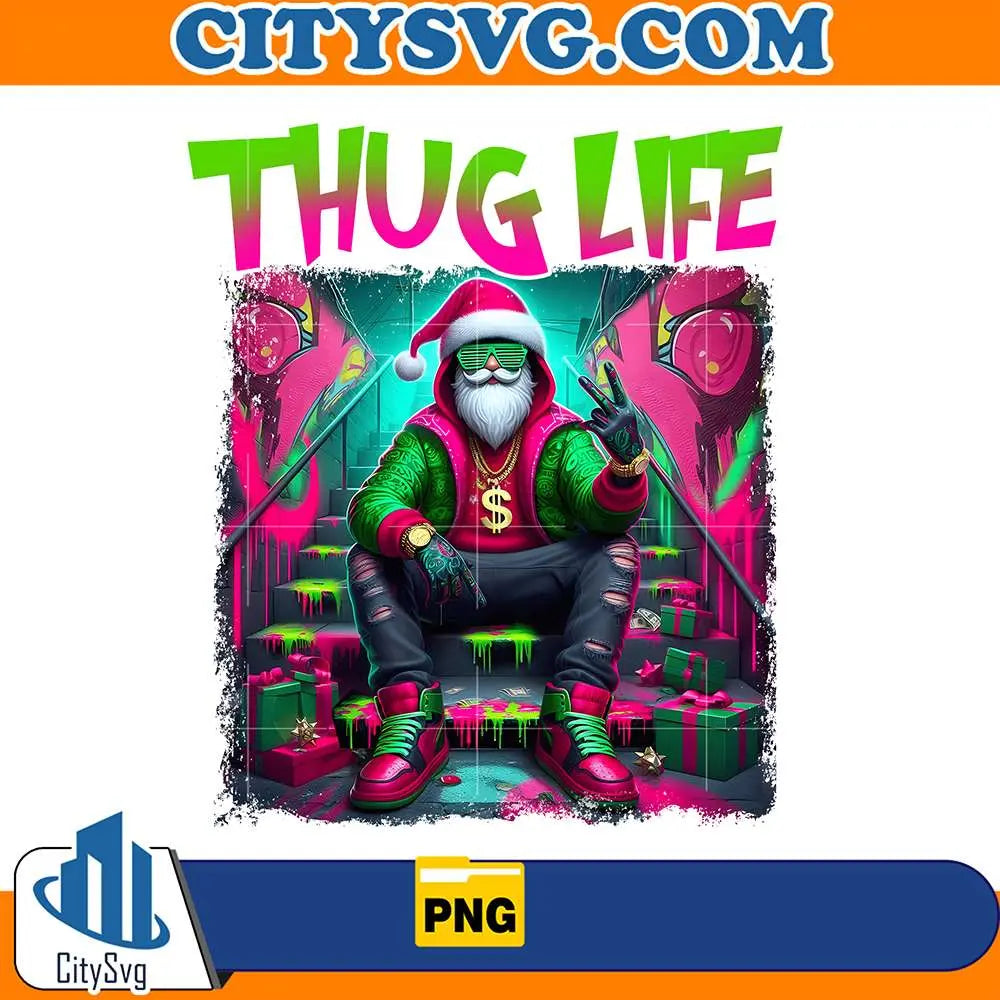 Thug Life Santa Christmas Png – CITYSVG