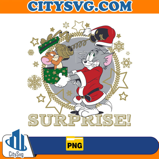 Tom And Jerry Surprise Christmas Png – CITYSVG