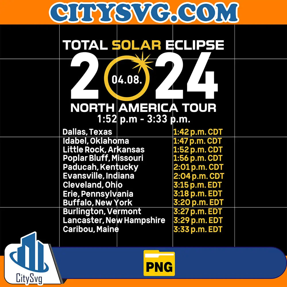 Total Solar Eclipse 2024 Png, April 8th 2024 Png, Eclipse Event 2024 P ...