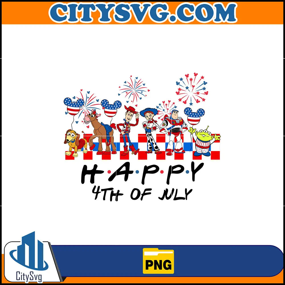 Toy Story Happy 4th Of July Png, Cartoon 4th Of July Png, Instant Down ...