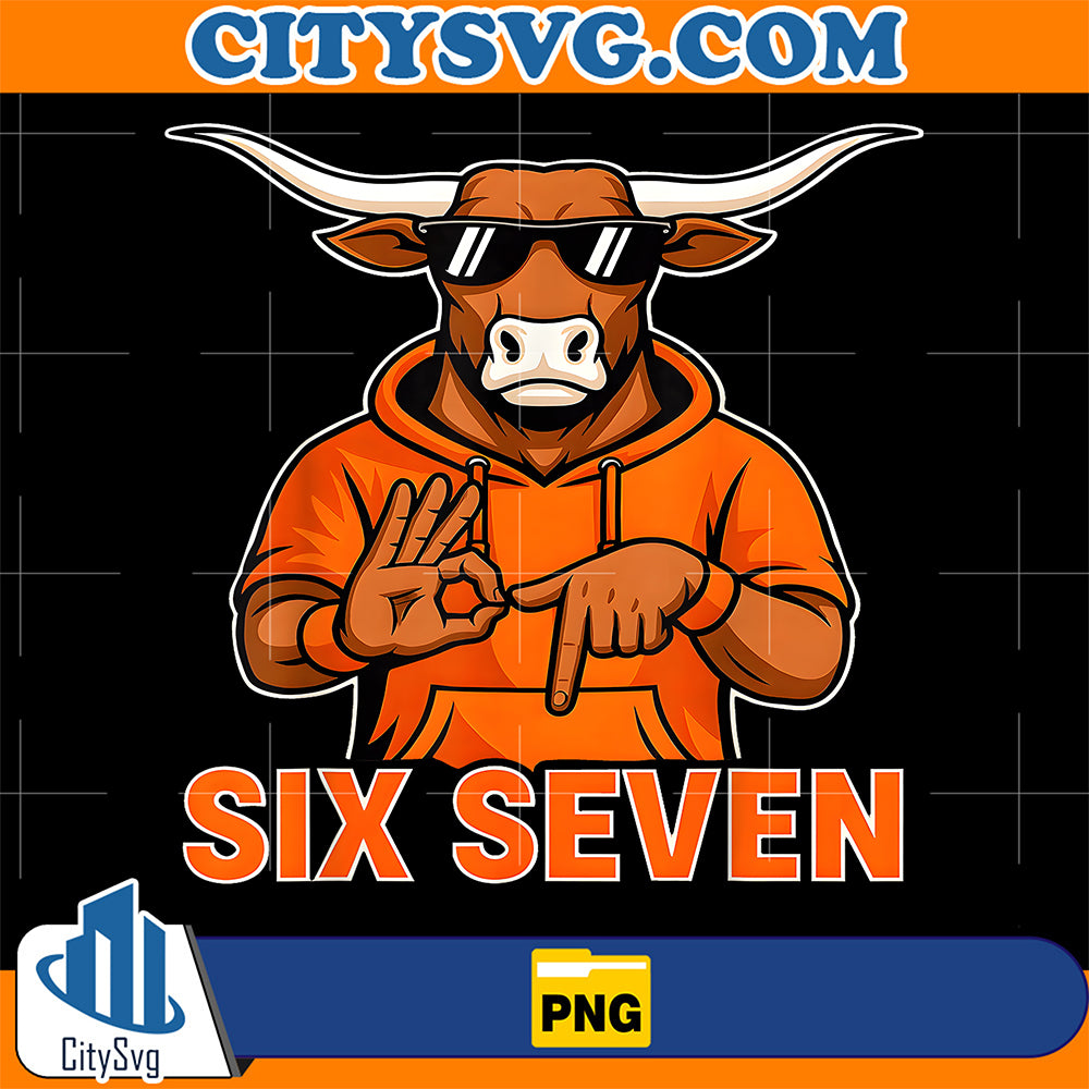 Vintage Six Seven Longhorn Png, Longhorn Hand Sign Png, Texas Bull Mas ...