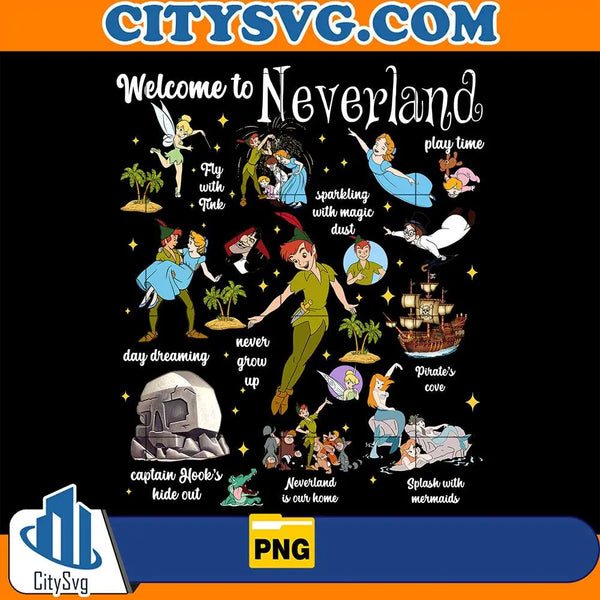 Welcome To Neverland Disney Peter Pan Tinker Bell Png – CITYSVG
