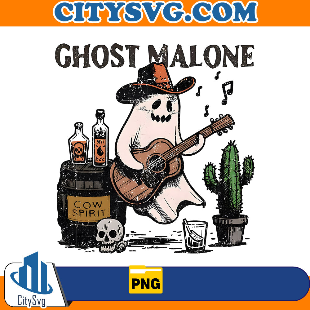 Western Halloween Ghost Malone Guitar Png – CITYSVG