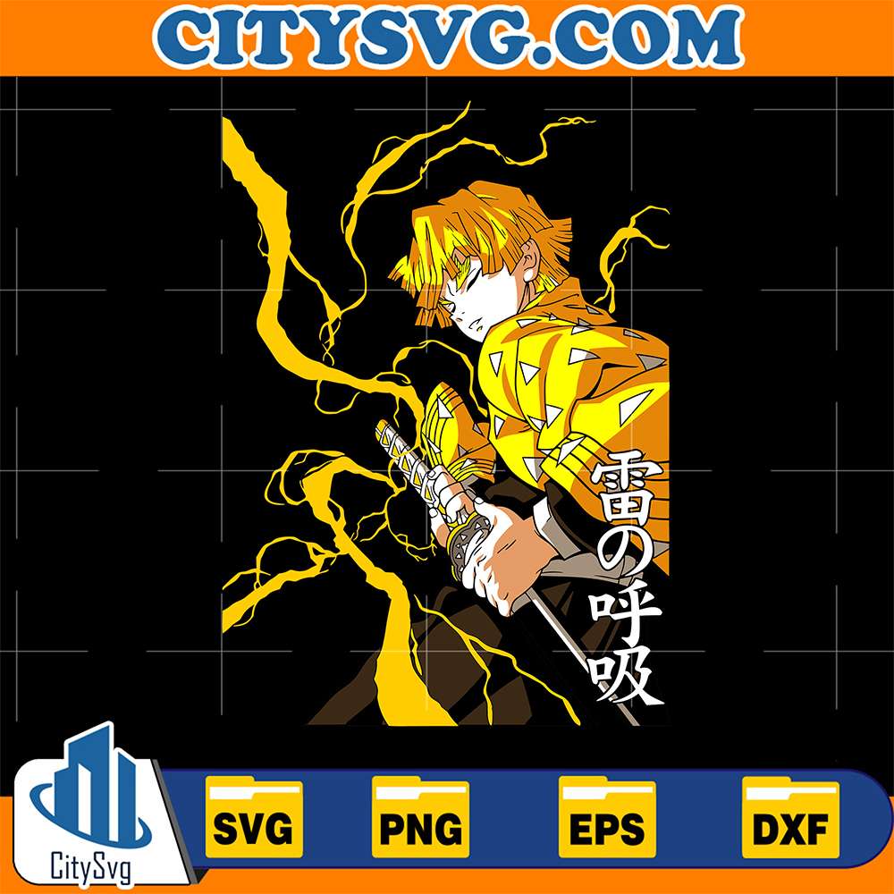 Zenitsu Thunder Breathing Demon Slayer Svg – CITYSVG