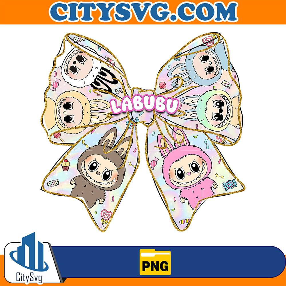 Cute Labubu Pastel Bow PNG, Labubu Characters PNG, Kawaii Labubu Clipa ...