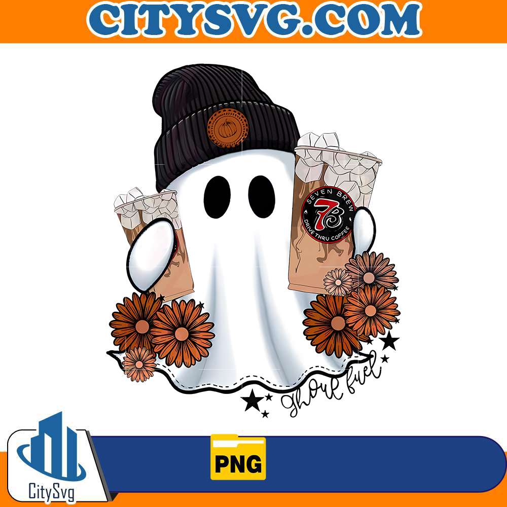 Ghost Fuel Seven Brew Coffee Halloween PNG – CITYSVG