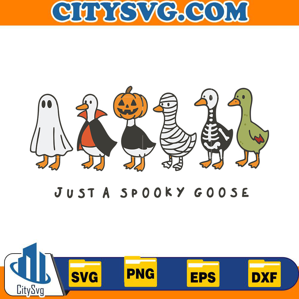 Just a Spooky Goose Halloween Svg – CITYSVG