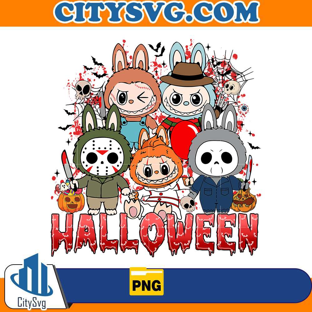 Labubu Halloween Horror Movies PNG, Chibi Killer Movie Png, Cute Scary ...