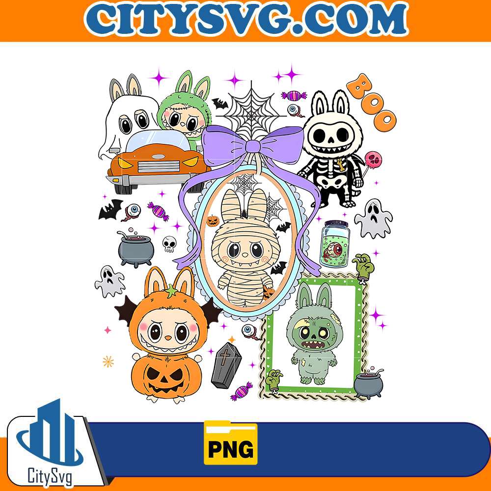 Labubu Mummy Pumpkin Skeleton Halloween PNG, Mummy Labubu Png, Skeleto ...