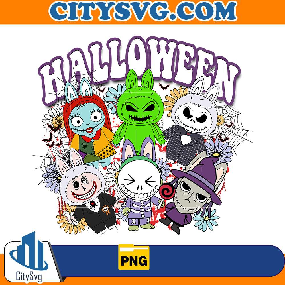 Labubu Nightmare Before Christmas PNG, Cute Jack Sally Oogie Skellingt ...